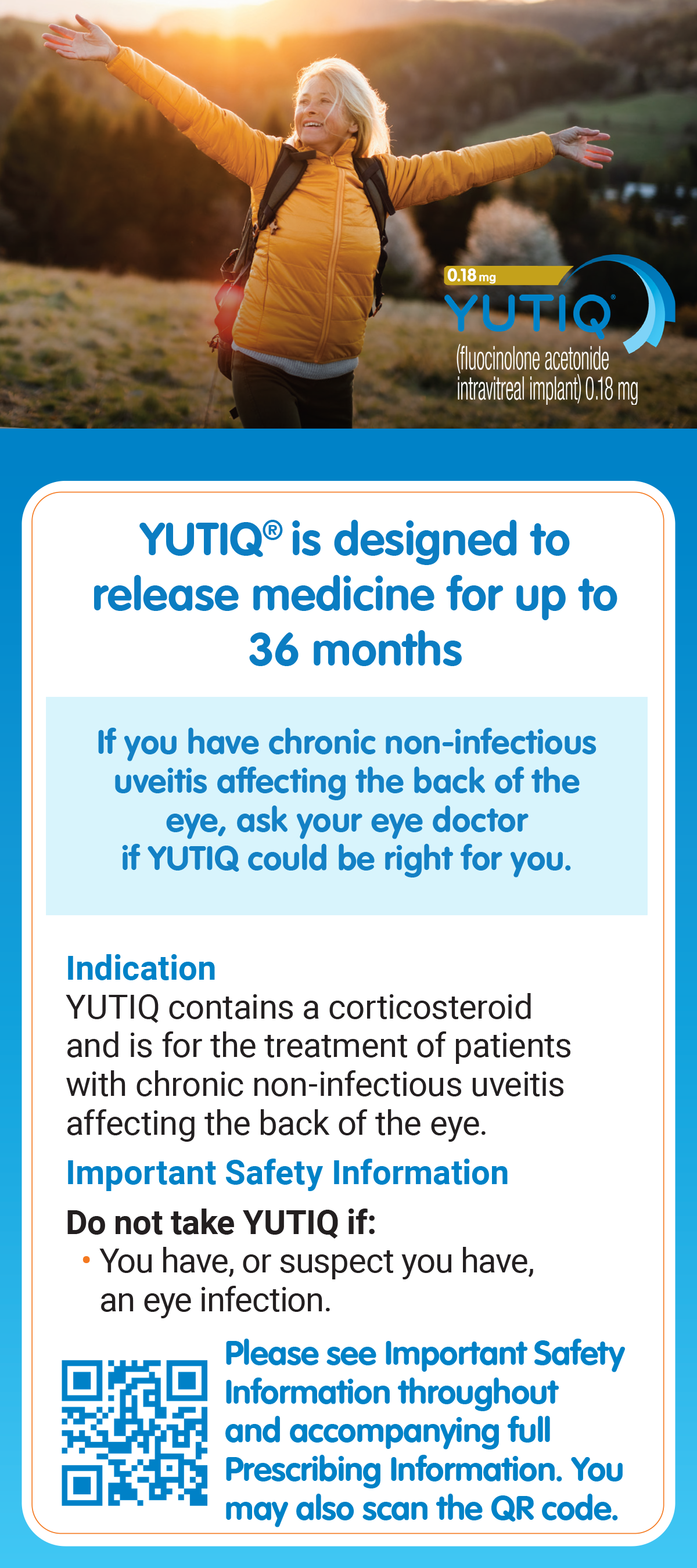 YUTIQ® (fluocinolone acetonide intravitreal implant) 0.18 mg | Patient ...